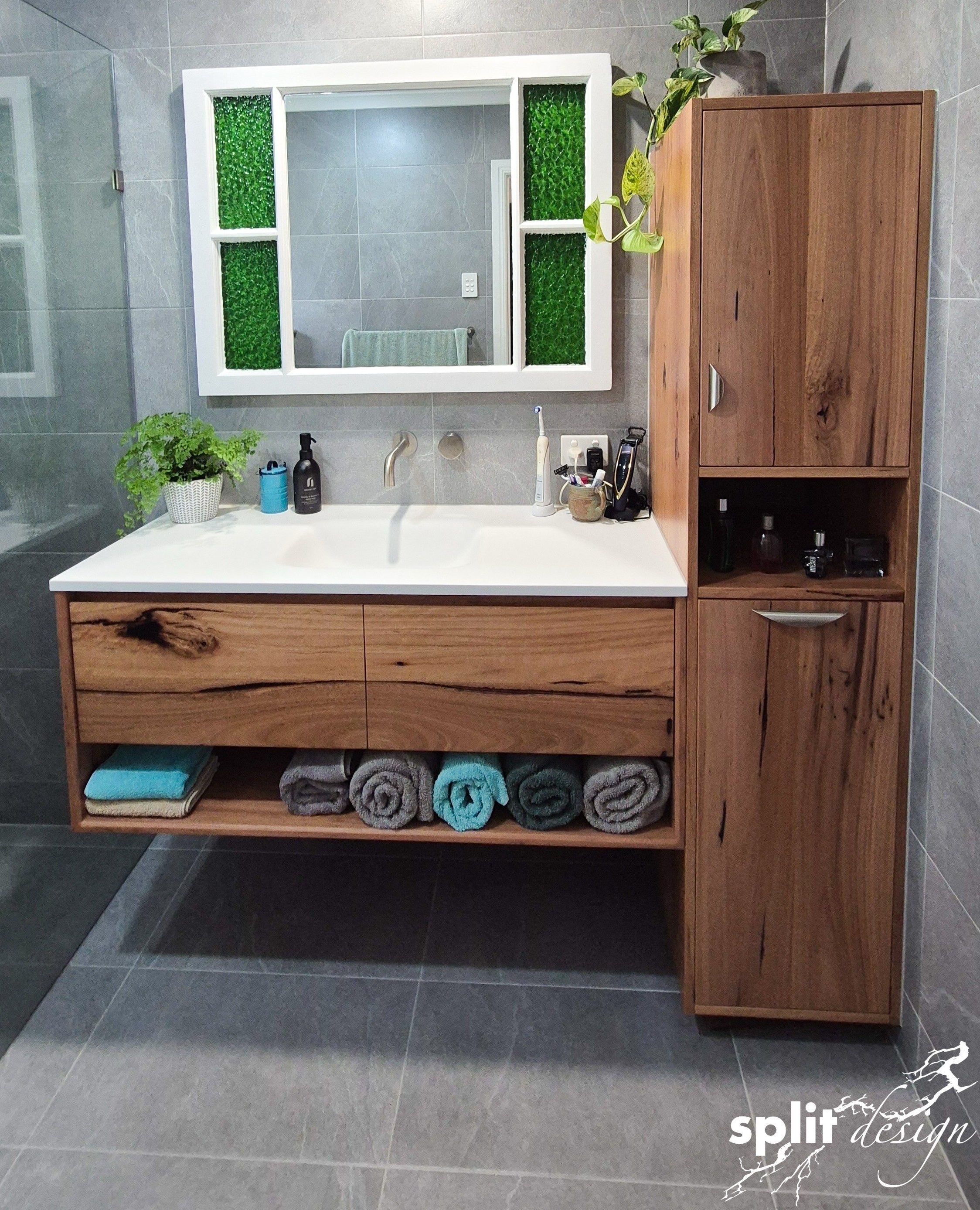 Love this Combo 💚 – Split Design - Vanities, Cabinets & Tiling