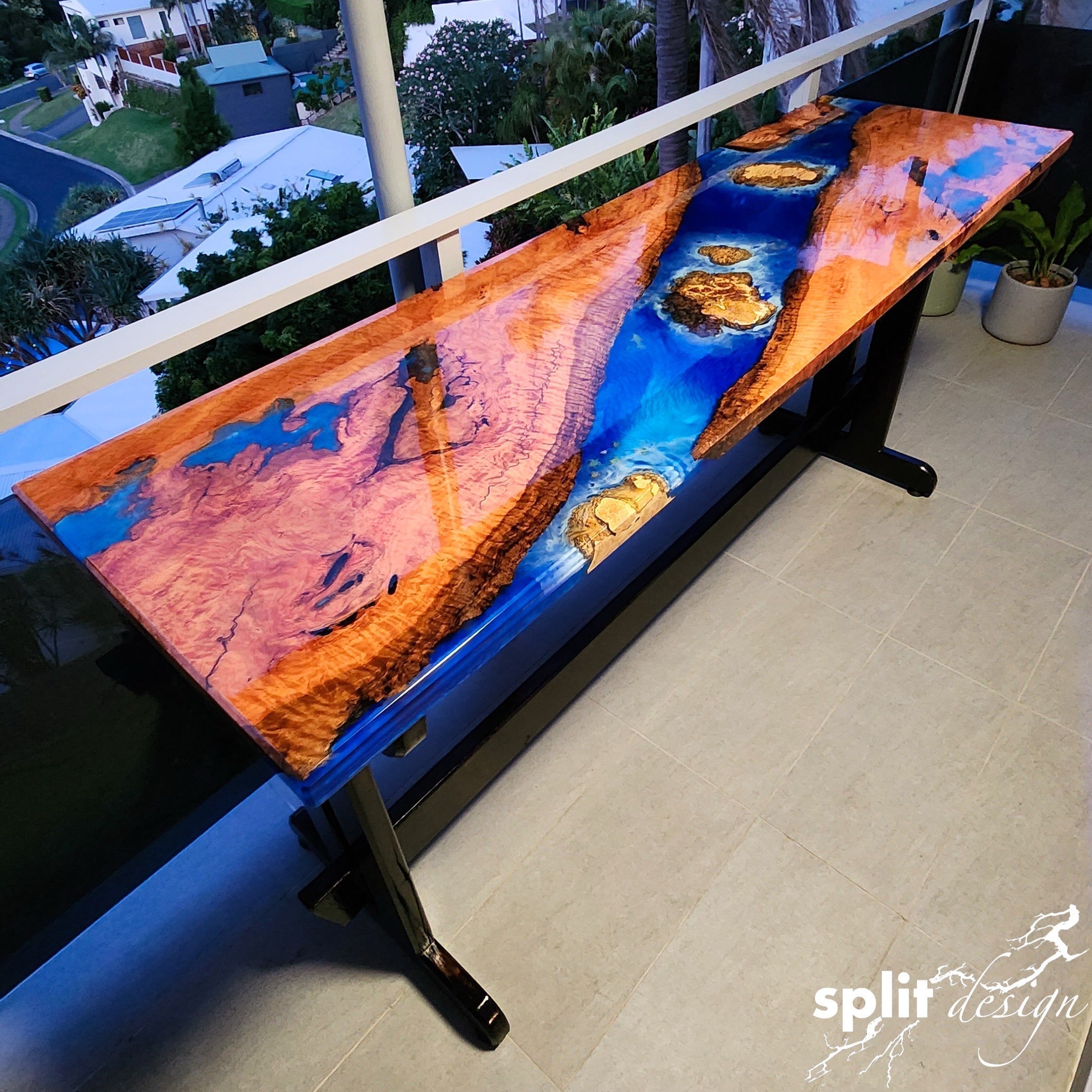 Showstopping Bar Table – Split Design Timber & Resin Designs