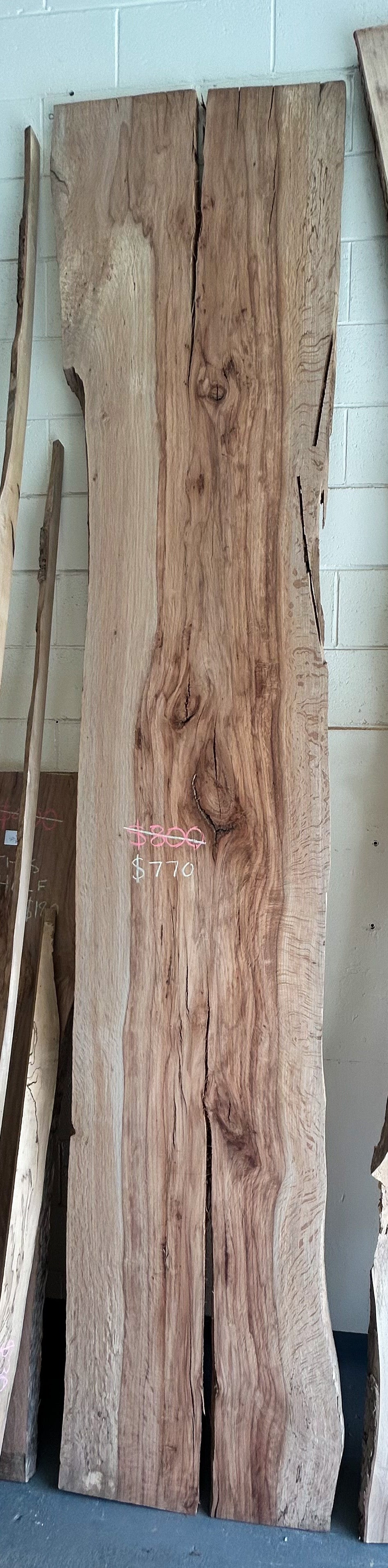 Sheoak Timber Slab 3.36m – Split Design - Vanities, Cabinets & Tiling