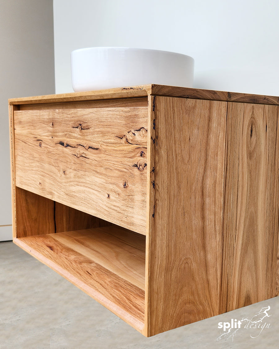 Clara Blackbutt Vanity – Split Design Timber & Resin Designs
